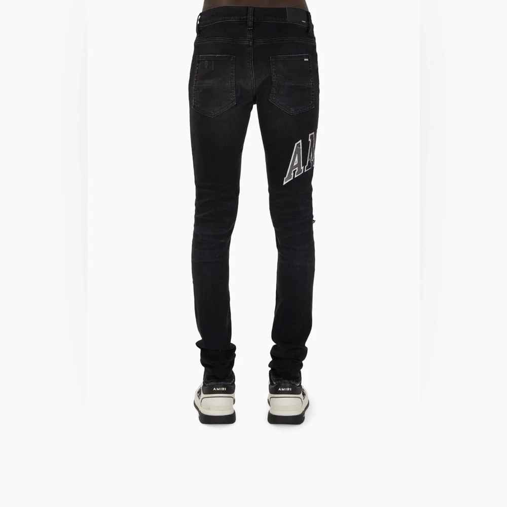 AMIRI | Jeans | Varsity Logo Repair Skinny Jeans | Poshmark